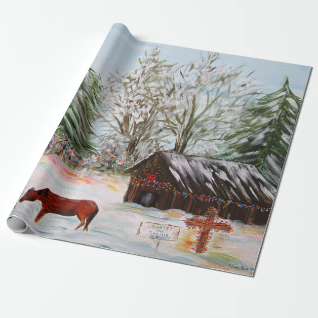 Christmas at the Farm Wrapping Paper | Zazzle