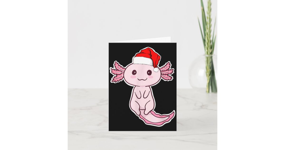 Christmas Axolotl Card | Zazzle