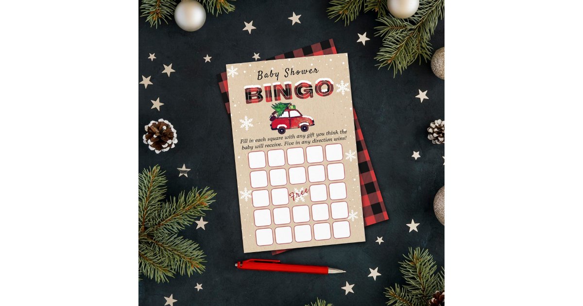 Christmas Baby Shower Bingo Game | Zazzle
