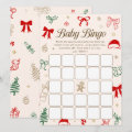 Christmas Baby Shower Bingo Game Downloadable Card | Zazzle