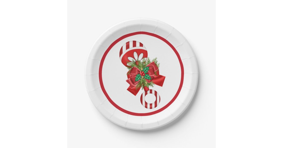 Christmas Baby Shower Rattle Paper Plate | Zazzle