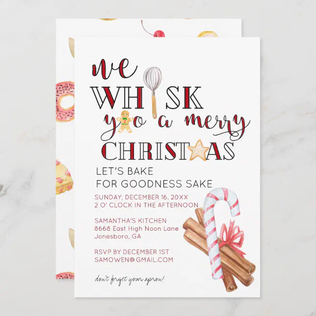 Christmas Baking Party Invitation | Zazzle