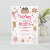 Christmas Baking Spirits Bright Cookie Decorating Invitation | Zazzle