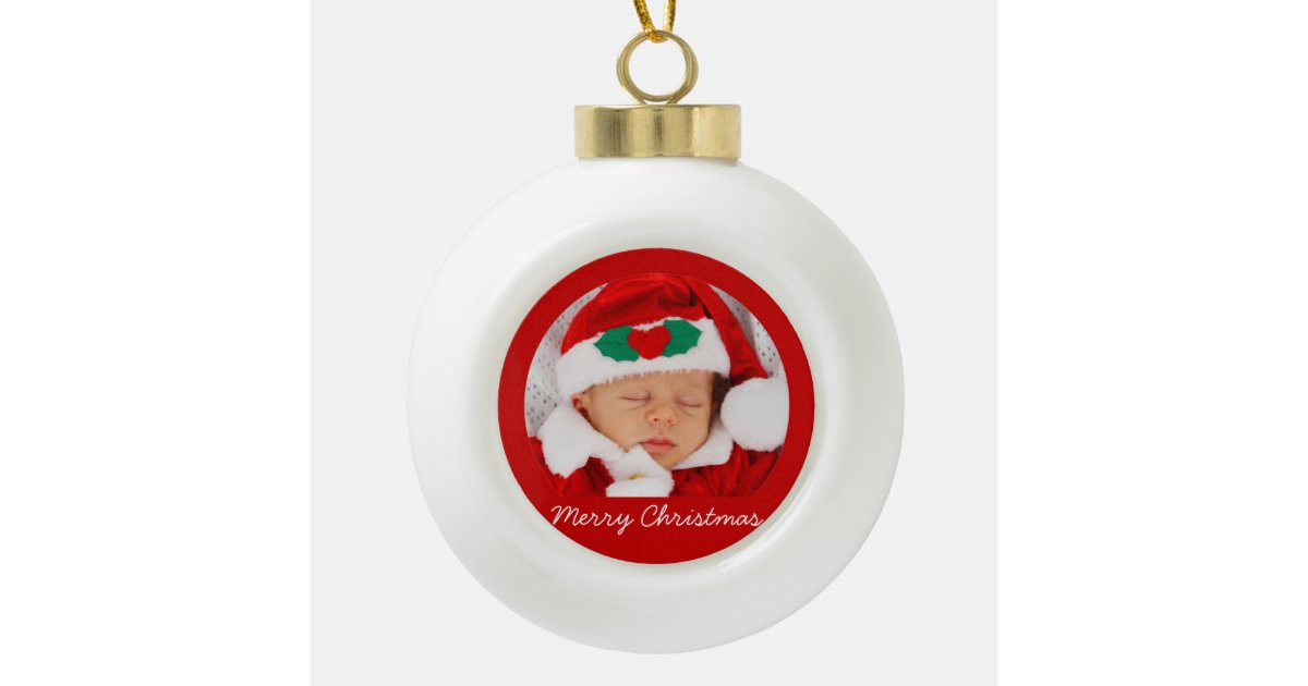 Christmas Ball Ornaments With Baby | Zazzle