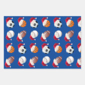 Christmas Baller Sports Funny Santa Holiday Wrapping Paper Sheets | Zazzle