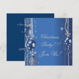 Christmas Balls And Ribbons Party Invitation | Zazzle