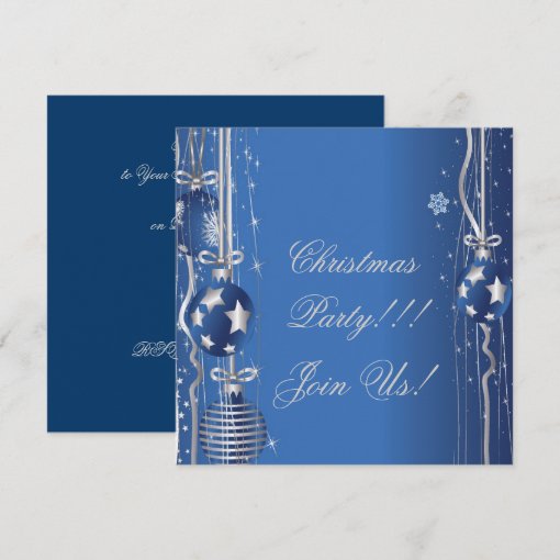 Christmas Balls And Ribbons Party Invitation | Zazzle