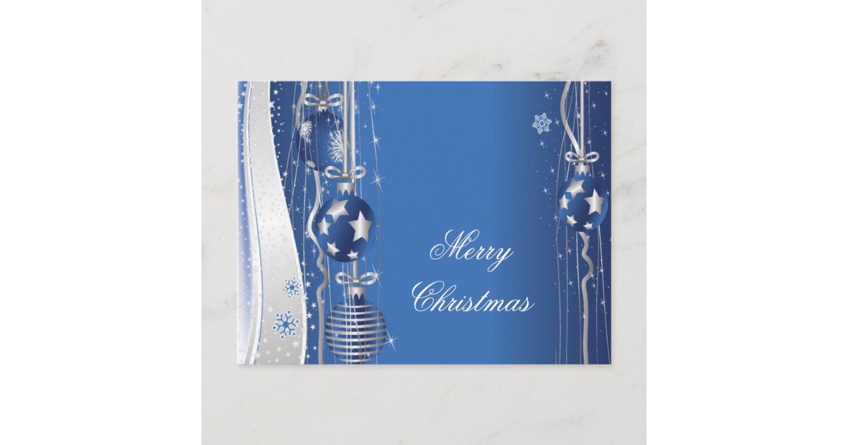 Christmas Balls And Ribbons Postcard | Zazzle