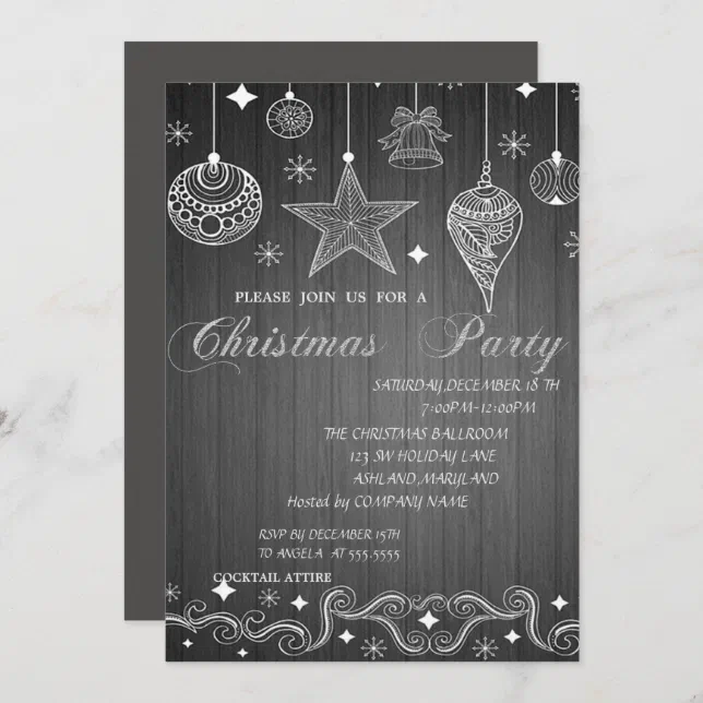 Christmas Balls ,Corporate Christmas Party Invitation | Zazzle