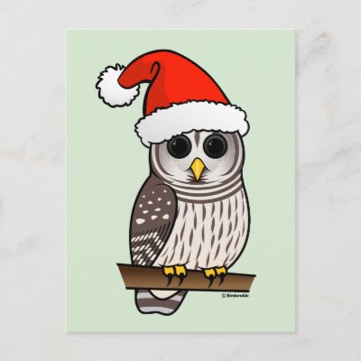 Christmas Barred Owl Coloring Page by Birdorable
