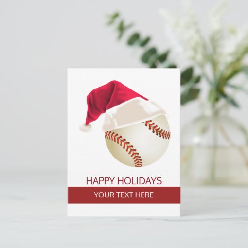 Christmas baseball Ball Santa Hat postCards | Zazzle