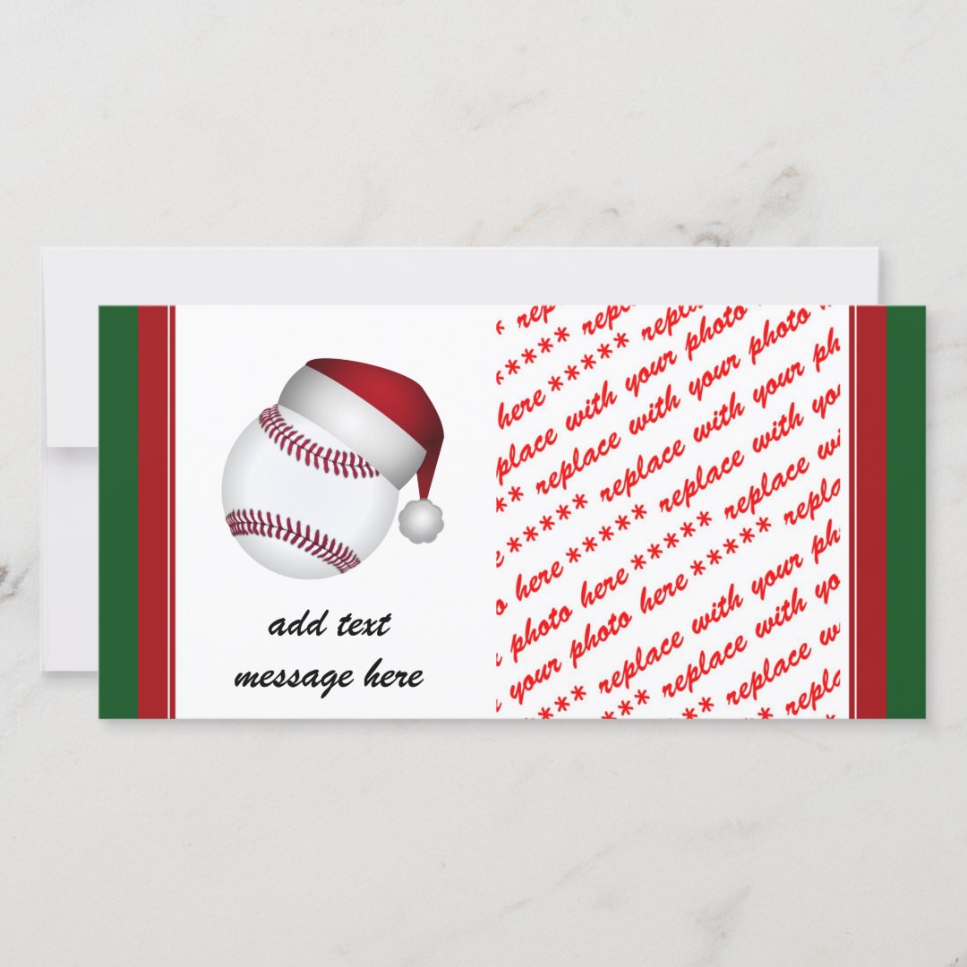 Christmas Baseball Holiday Card | Zazzle