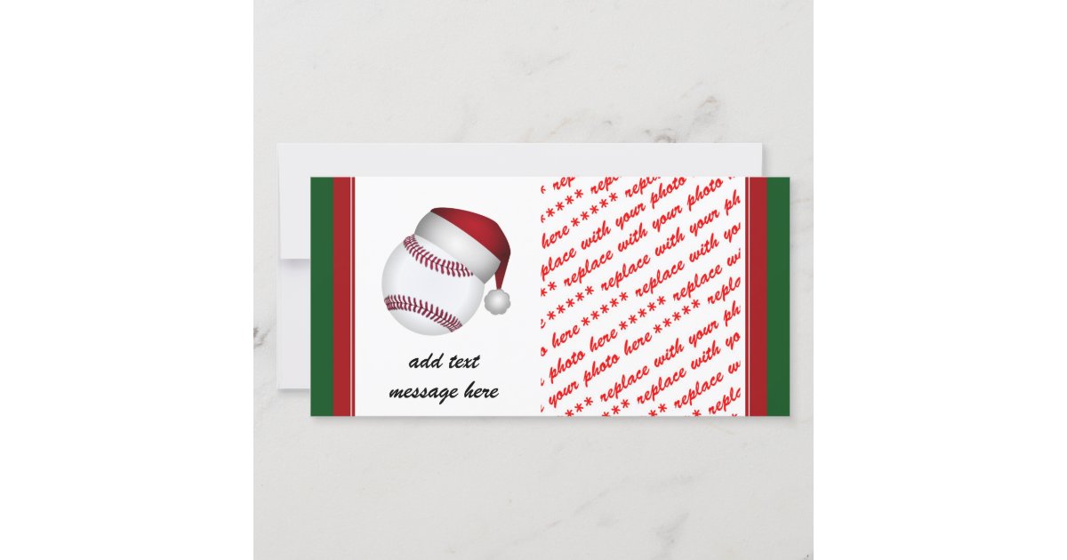 Christmas Baseball Holiday Card | Zazzle