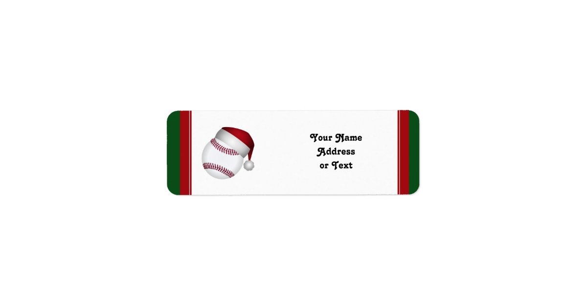 Christmas Baseball Label | Zazzle