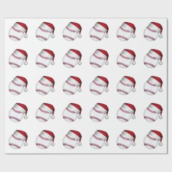 Christmas Baseball Wrapping Paper | Zazzle