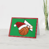 Christmas Basketball and Hoop Holiday Card | Zazzle