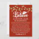 Christmas Believe Jesus Nativity Red Mason Lights Holiday Card | Zazzle