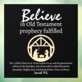 Christmas Believe Nativity Prophecy Black Window Cling | Zazzle