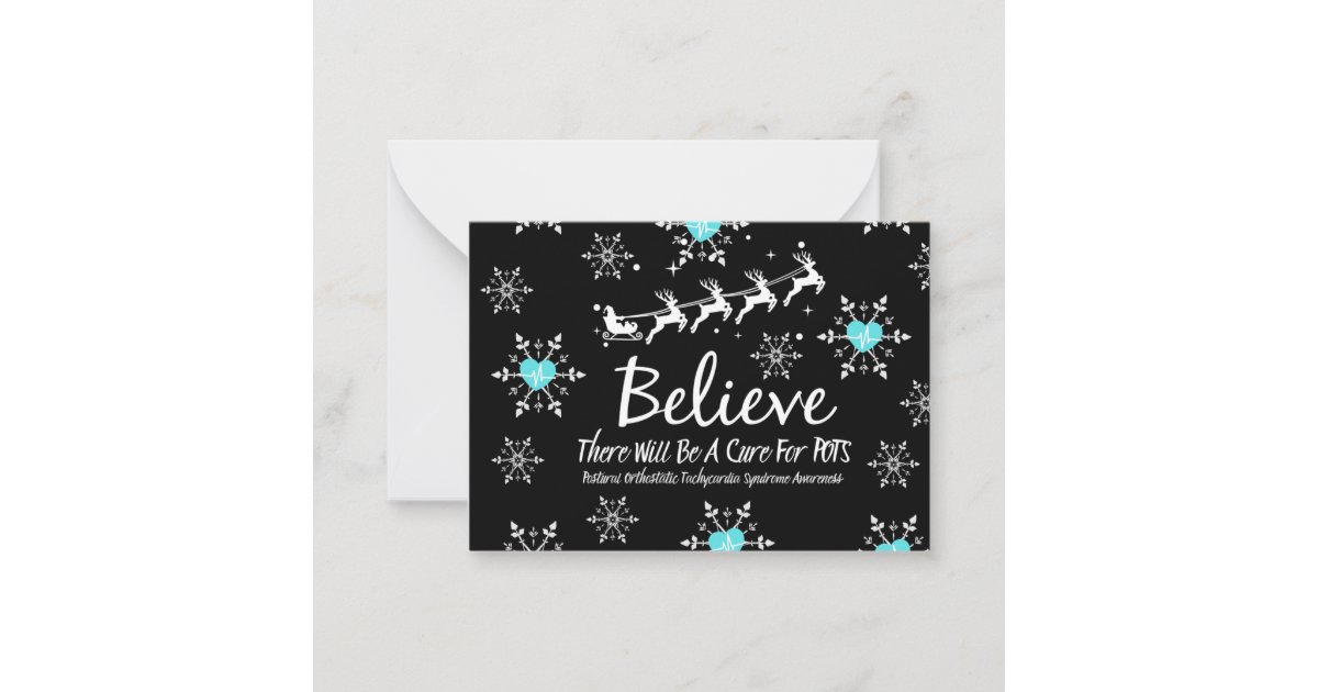 Christmas Believe Theme Flat Note Card | Zazzle