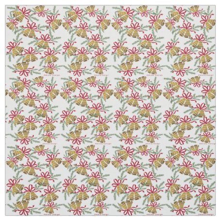 christmas bells fabric | Zazzle