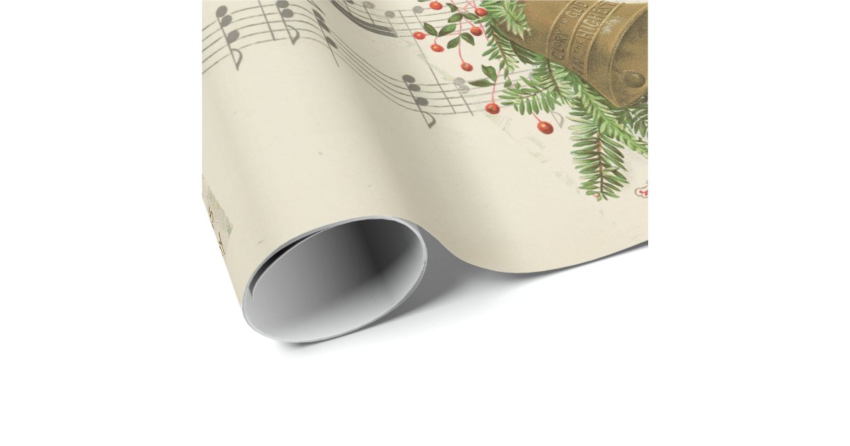 Christmas Bell Music Wrapping Paper | Zazzle.com