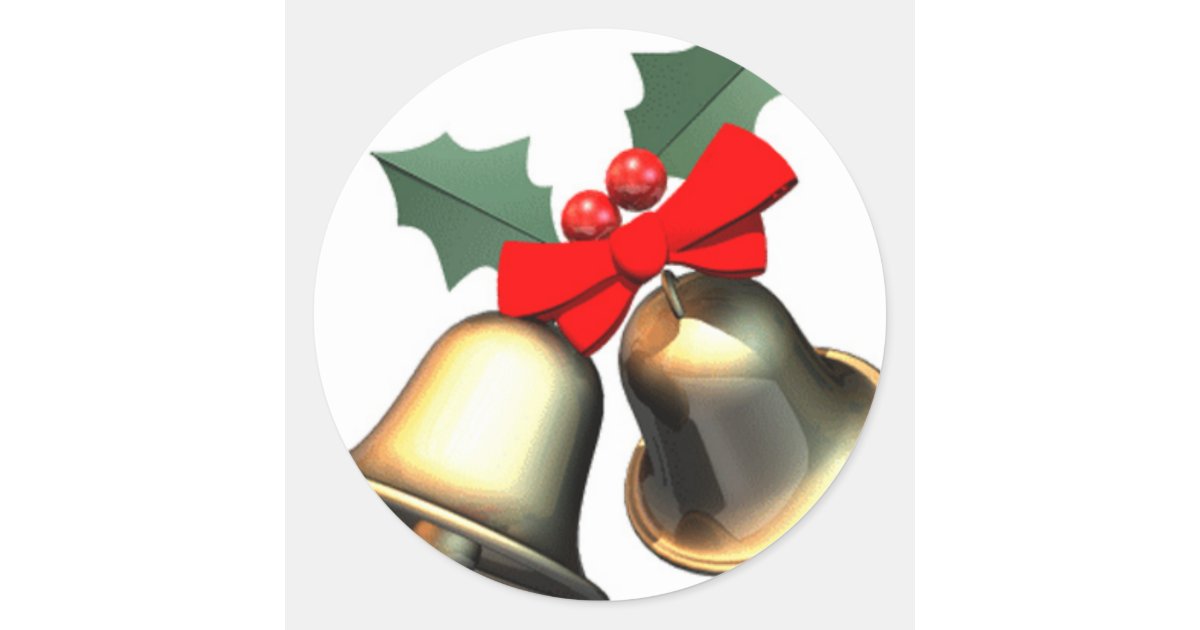 Christmas Bells Classic Round Sticker | Zazzle