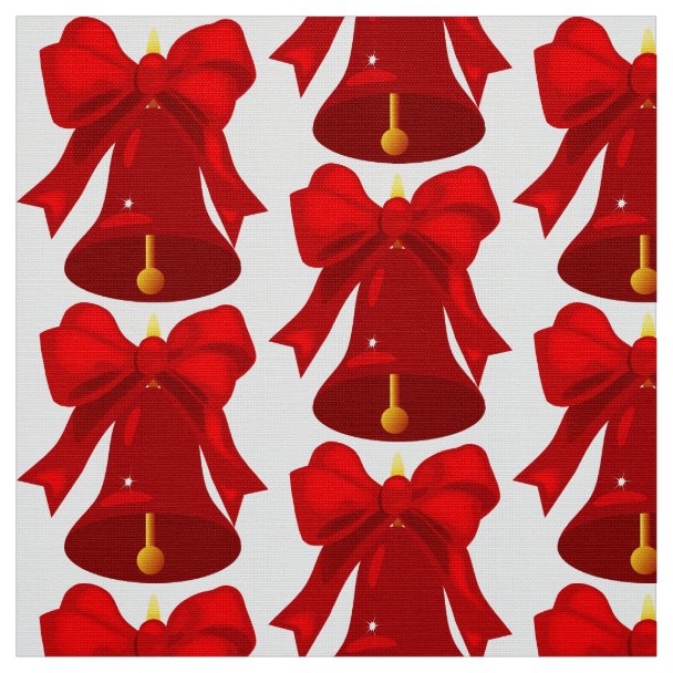 christmas bells fabric | Zazzle