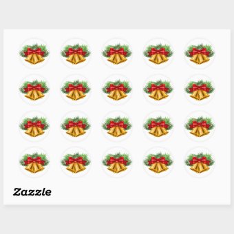 Christmas Bells Stickers | Zazzle