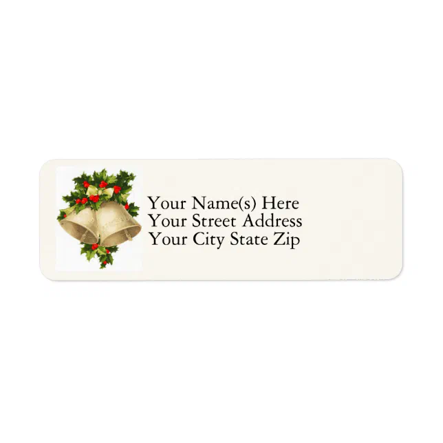 Christmas Bells Vintage Label | Zazzle