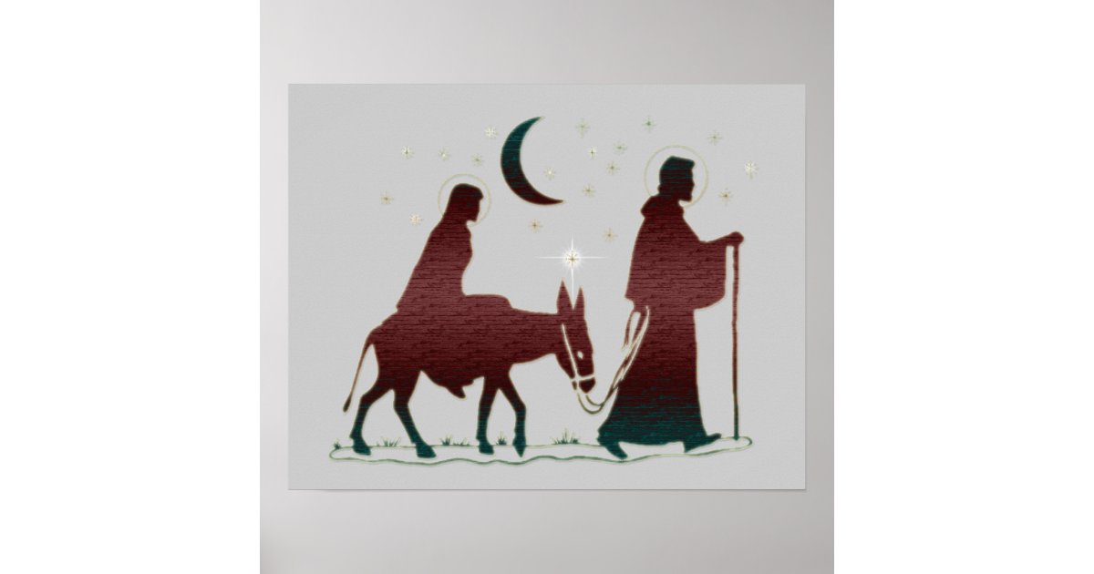 Christmas Bethlehem Art Poster | Zazzle