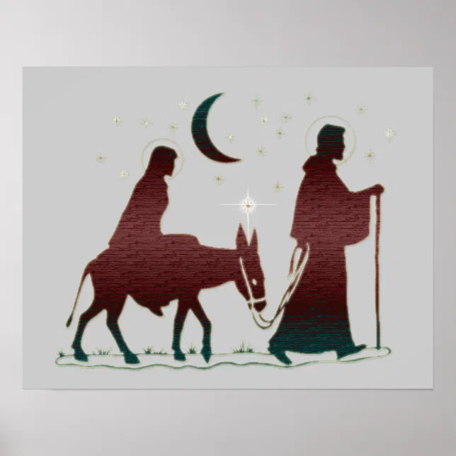 Christmas Bethlehem Art Poster | Zazzle