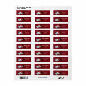 Christmas Bible Christian Return Labels (Red/Snow) | Zazzle