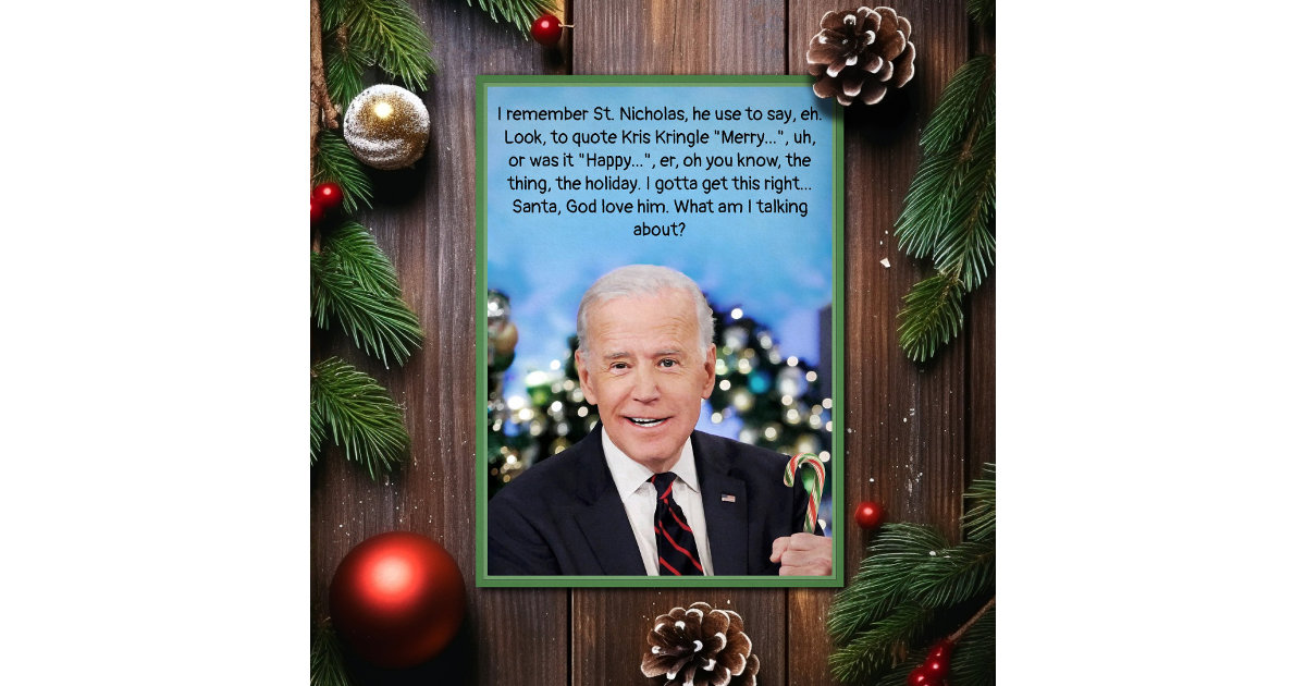 Christmas Biden Card | Zazzle