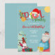 Christmas Birthday Pool Party Santa Winter Party Invitation | Zazzle