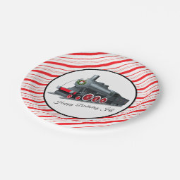 Christmas/Birthday Train Paper Plates | Zazzle