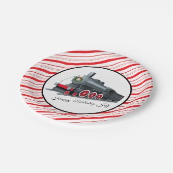 Christmas/Birthday Train Paper Plates | Zazzle