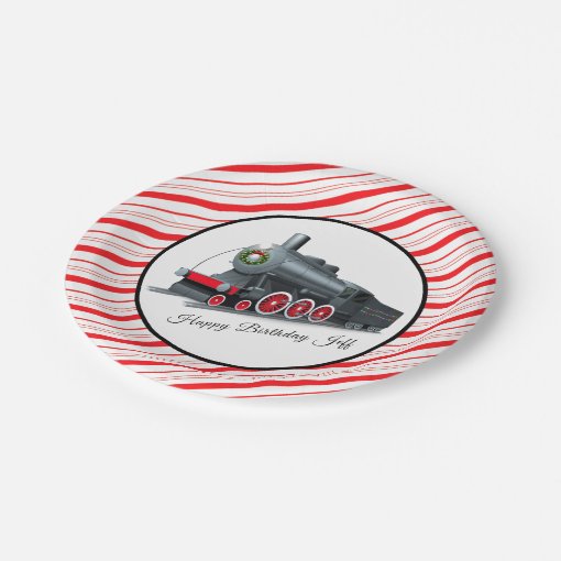 Christmas/Birthday Train Paper Plates | Zazzle
