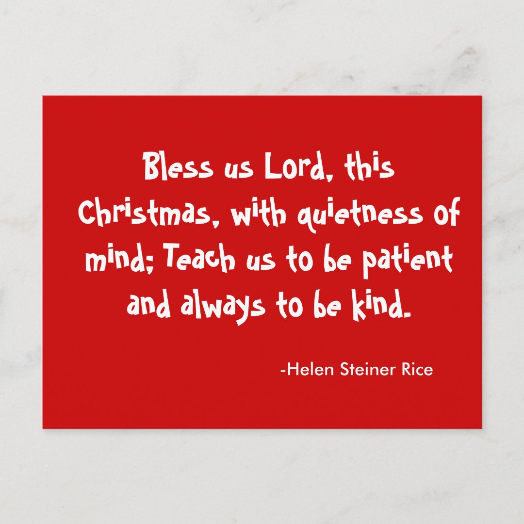 Christmas Blessing Postcard | Zazzle