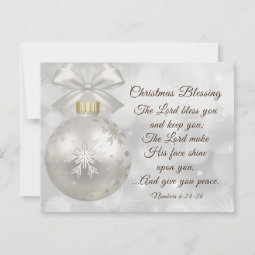 Christmas Blessing The Lord Bless You Bible Flat Card | Zazzle