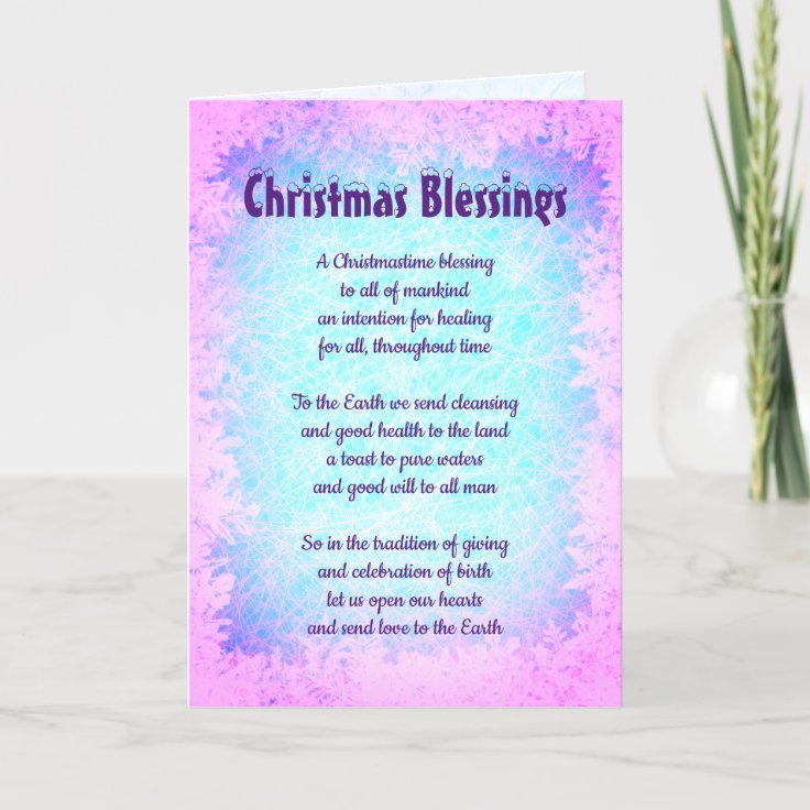 Christmas Blessings Beautiful words Card | Zazzle