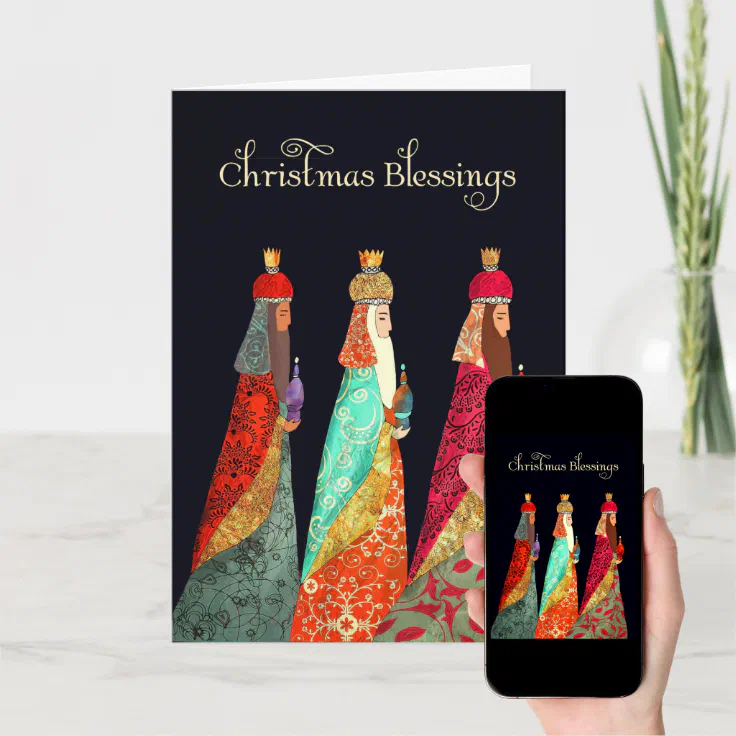 Christmas Blessings, Three Kings Holiday Card | Zazzle