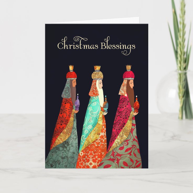 Christmas Blessings, Three Kings Holiday Card | Zazzle