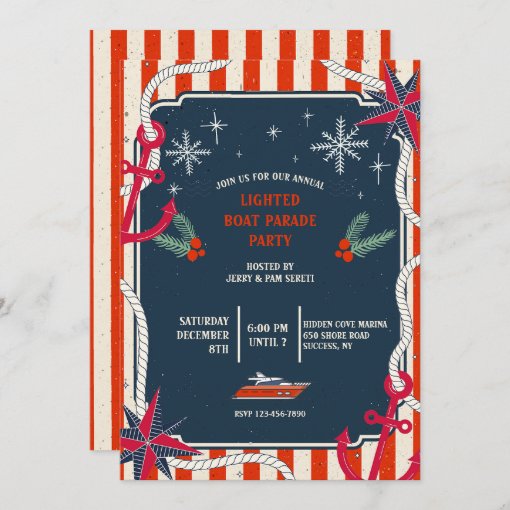 Christmas Boat Parade Invitation | Zazzle