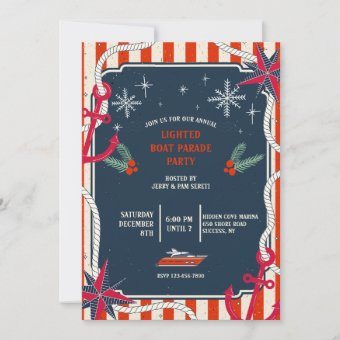 Christmas Boat Parade Invitation | Zazzle
