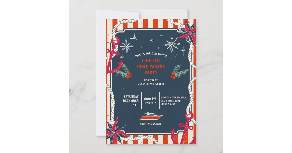 Christmas Boat Parade Invitation | Zazzle