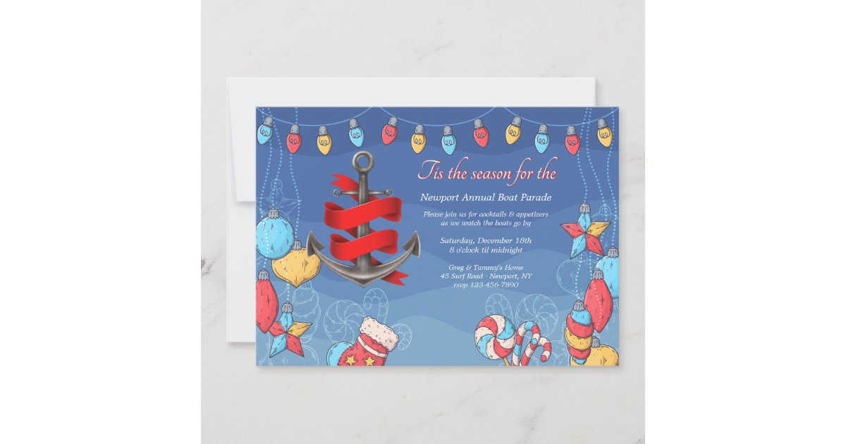 Christmas Boat Parade Invitation | Zazzle