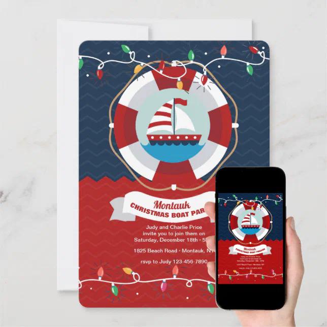 Christmas Boat Parade Invitation | Zazzle