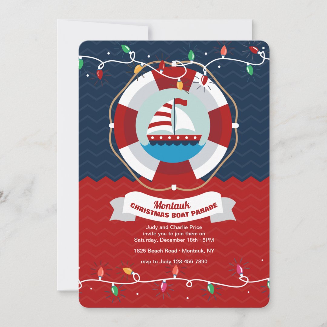 Christmas Boat Parade Invitation | Zazzle