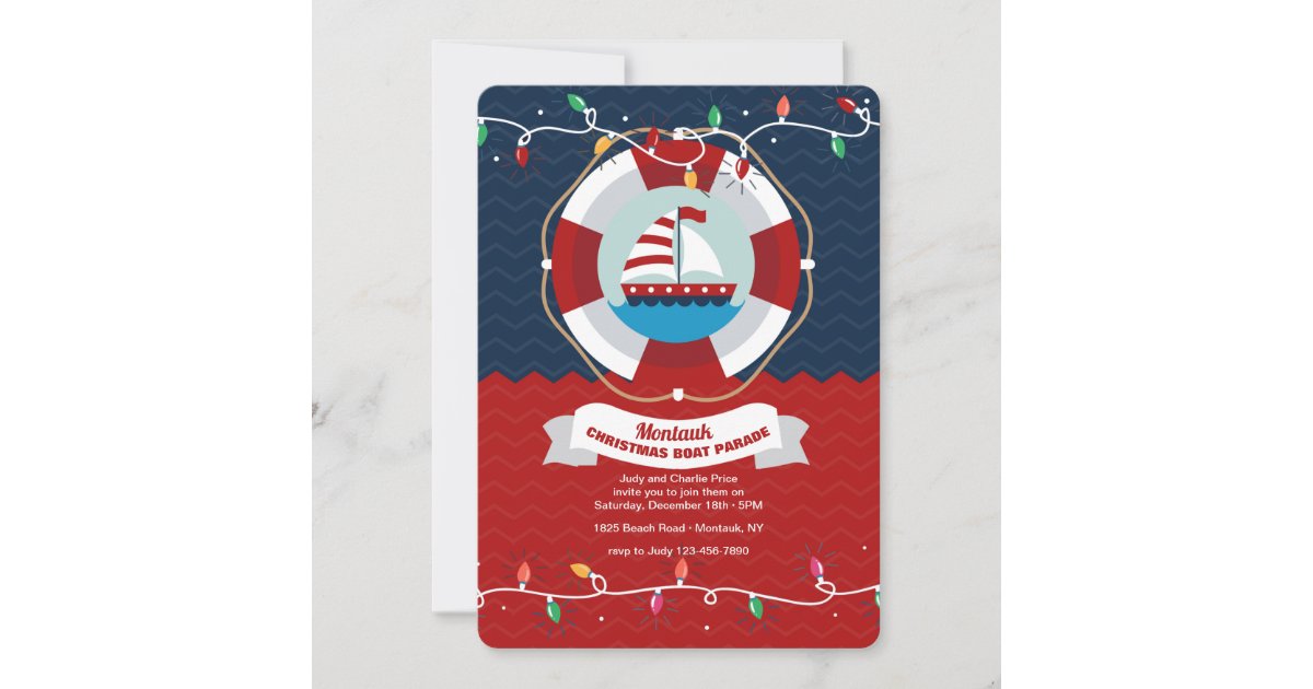 Christmas Boat Parade Invitation | Zazzle