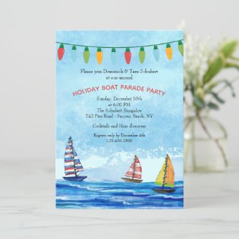 Christmas Boat Parade Party Invitation | Zazzle